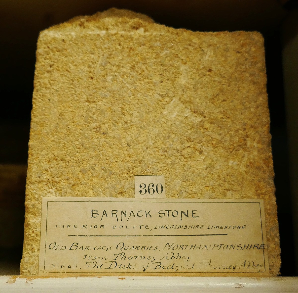 60: Barnack stone, one of the earliest stones to be shipped to London ...